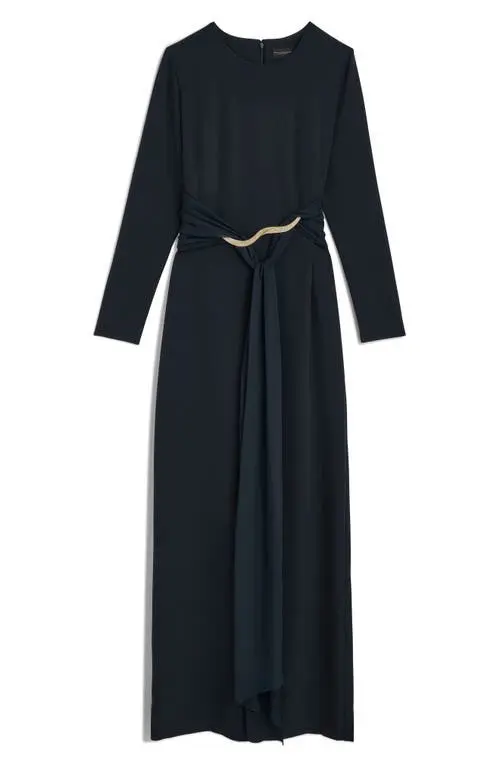 Donna Karan New York Long Sleeve Maxi Dress - Nightfall/ Nightfall |  Editorialist