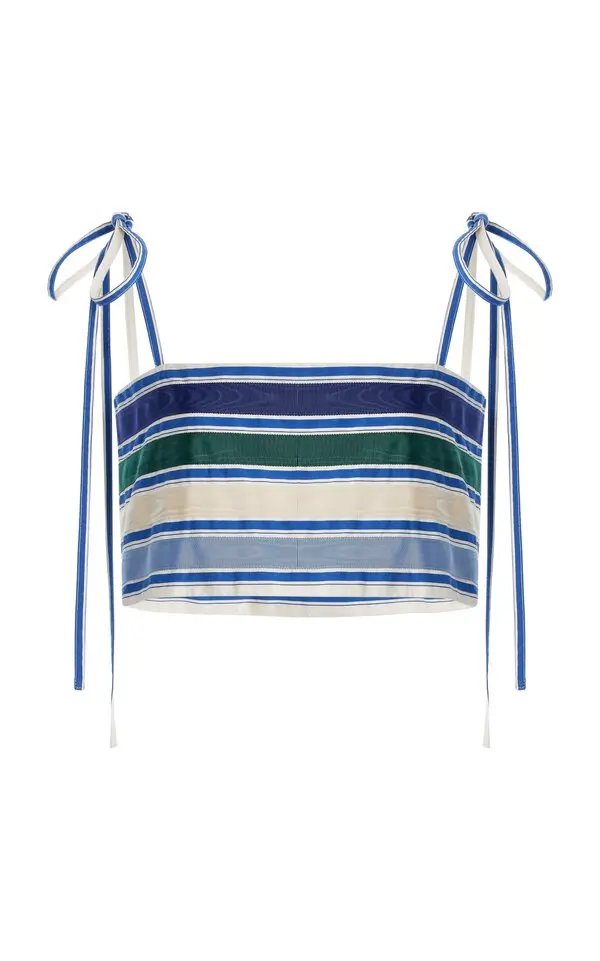 Rosie Assoulin Striped Cropped Top