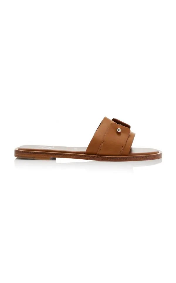 CHRISTIAN LOUBOUTIN Chambelimule Leather Sandals - Tan
