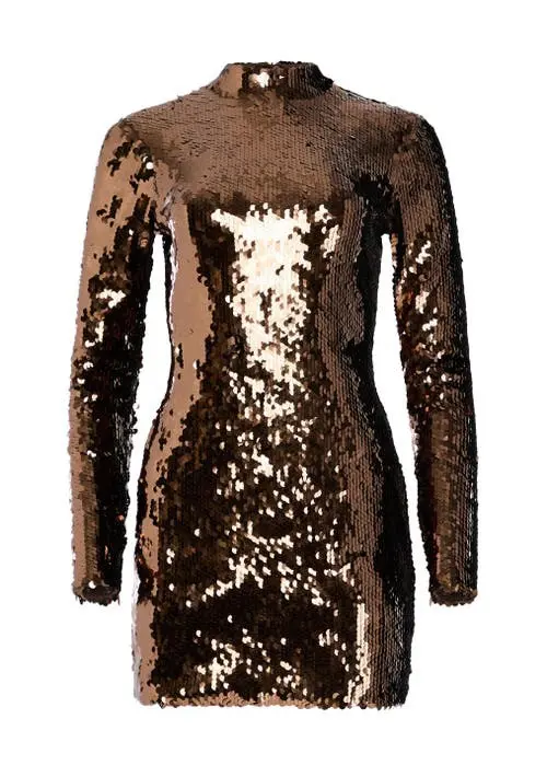 Retrofete Genelle Sequin Dress In Pecan - 50% Off | Editorialist