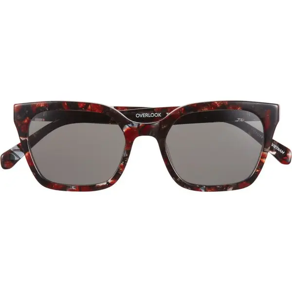 Eyebobs Overlook 50mm Polarized Cat Eye Sunglasses - Ruby Mosaic/polarized Grey