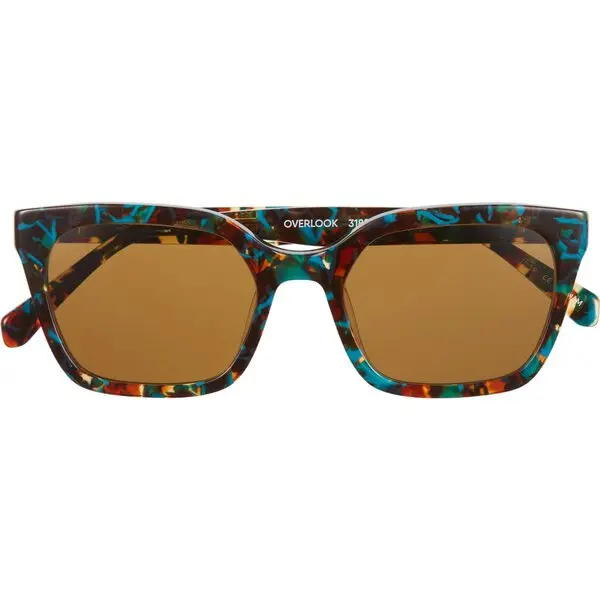 Eyebobs Overlook 50mm Polarized Cat Eye Sunglasses - Teal/brown Mosaic/brown