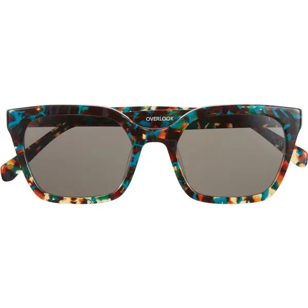 Eyebobs Overlook 50mm Polarized Cat Eye Sunglasses - Teal/brown Mosaic/grey