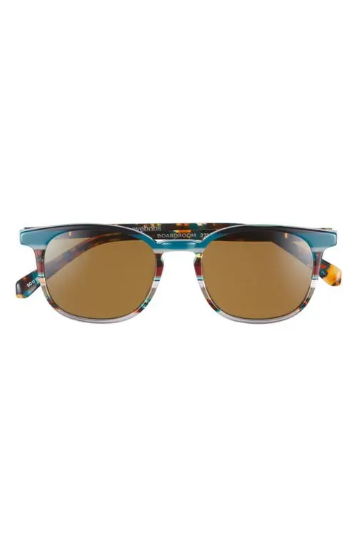 Eyebobs Boardroom 49mm Polarized Square Sunglasses - Teal Tortoise