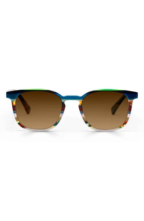 Eyebobs Boardroom 49mm Polarized Square Sunglasses - Teal Tortoise