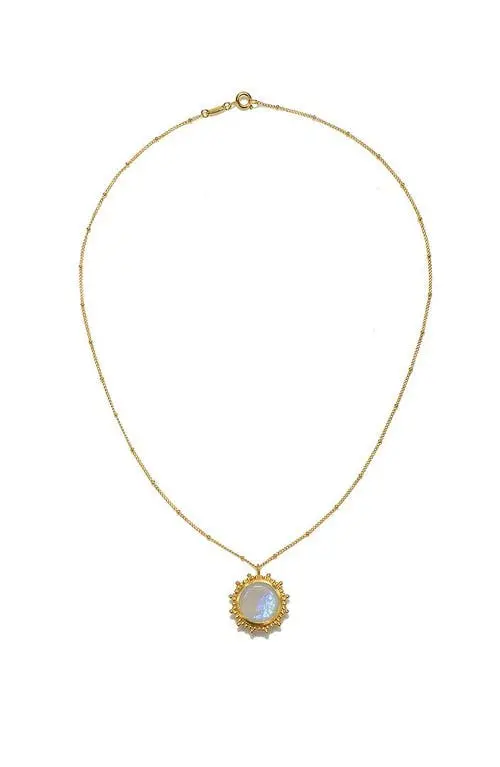 SATYA JEWELRY Moonstone Gemstone Pendant Necklace