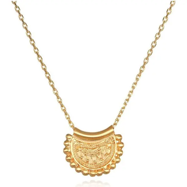 SATYA JEWELRY Mini Mandala Pendant Necklace - Gold