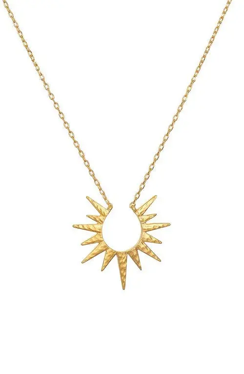 SATYA JEWELRY Starburst Pendant Necklace - Gold