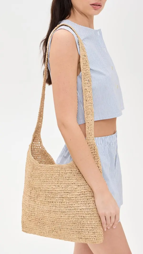 Hat Attack Raffia Crossbody Bag