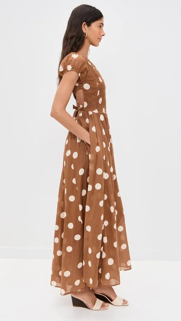 Free People Ultraviolet Polka Dot Dress In Oak Combo - 60% Off |  Editorialist