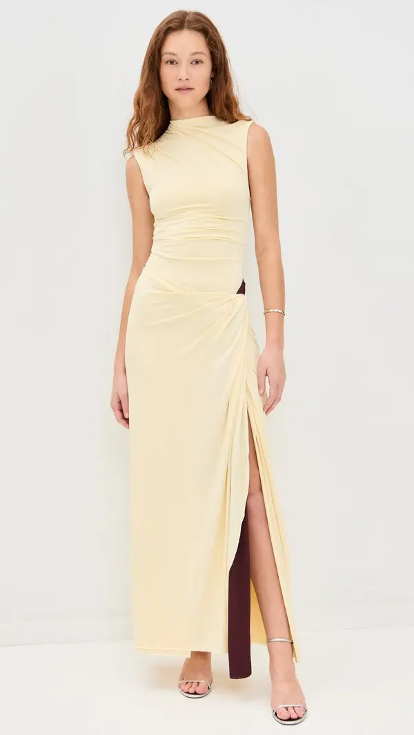 knee length dresses for ladies GRETA MAXI DRESS IN WHITE – AndreaAlmeida main image 1