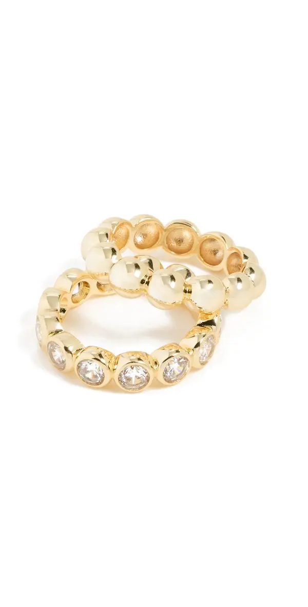 Shashi Reagen Ring Set - Gold/diamond