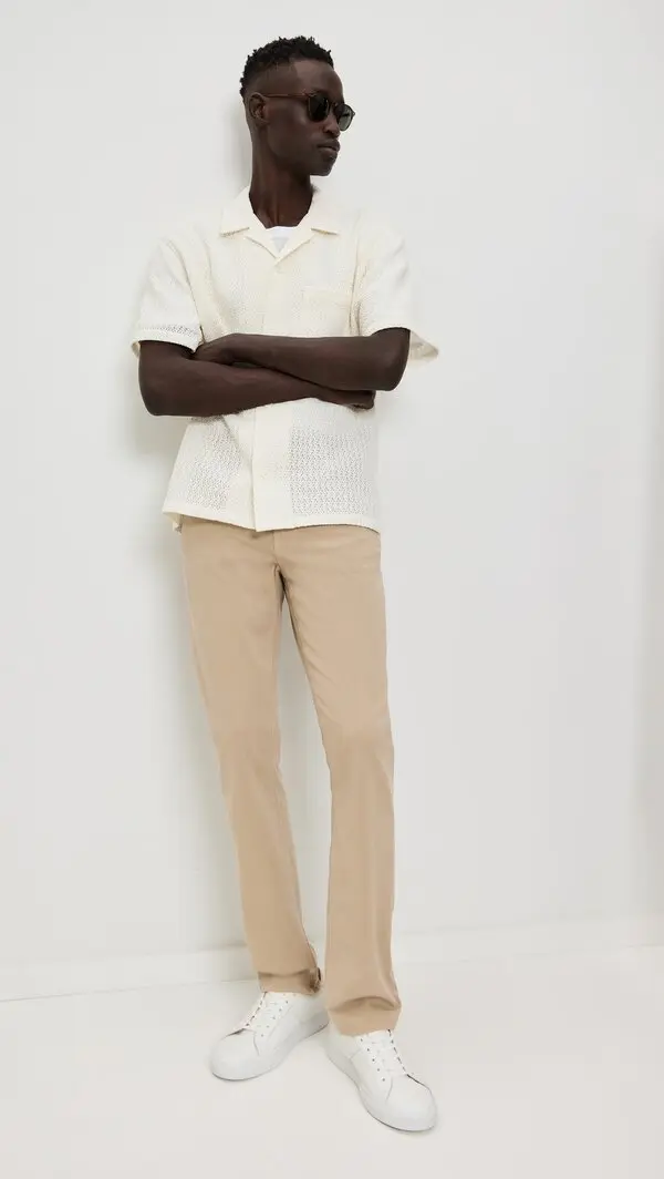 FRAME Modern Straight Twill Jeans - Beige