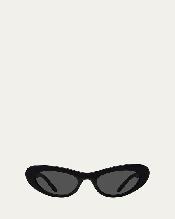 Loewe Oval Cat Eye Sunglasses - Black