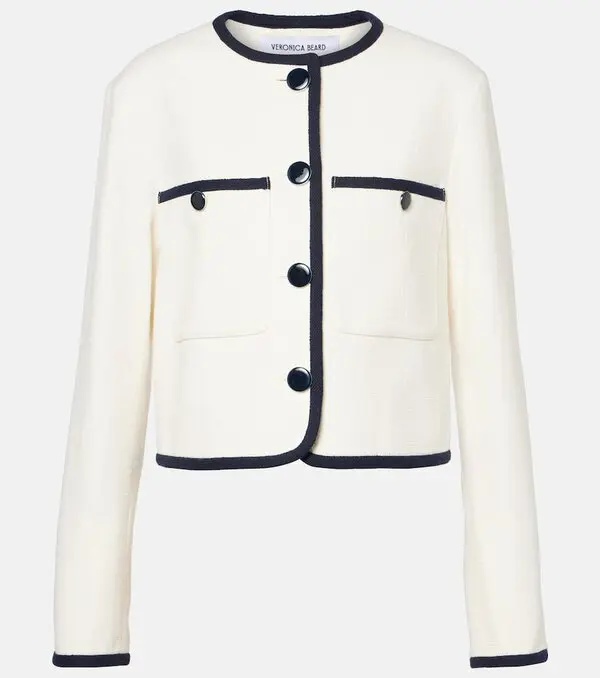 Veronica Beard Beale Buttoned Jacket - White