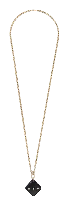MARIE LICHTENBERG Dado Jumbo 18kt And Wood Pendant Necklace With Diamonds - Gold