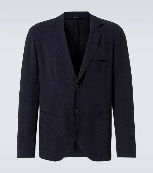 Giorgio Armani Chevron Jacquard Blazer