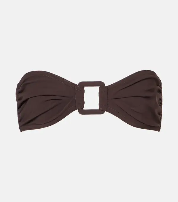 KARLA COLLETTO Bandeau Bikini Top - Brown
