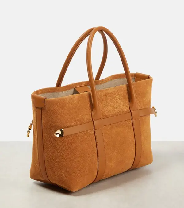 Loro Piana Ghiera Small Leather Tote Bag - Brown