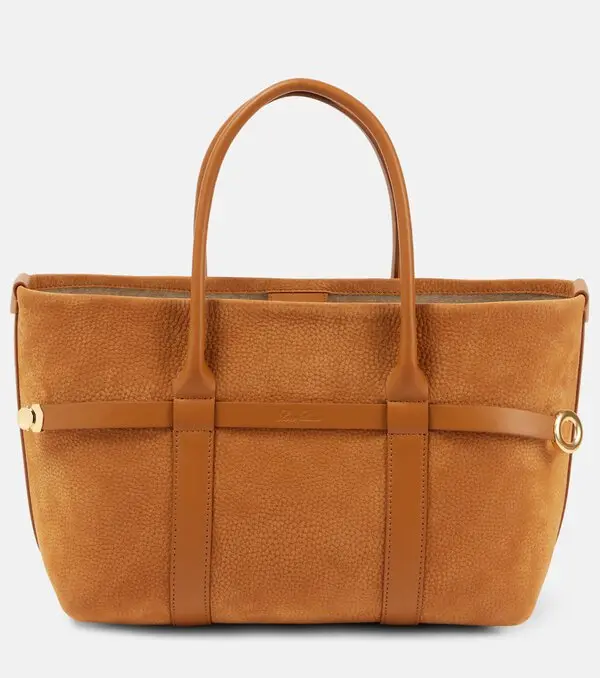 Loro Piana Ghiera Small Leather Tote Bag - Brown