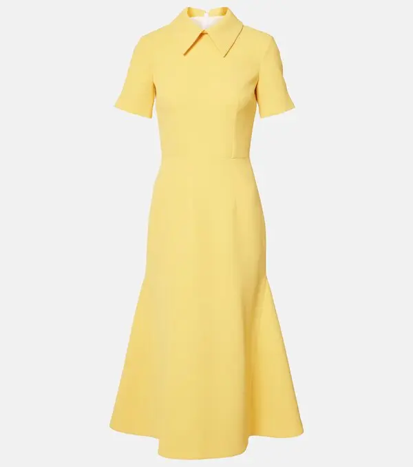 EMILIA WICKSTEAD Eman Crêpe Cocktail Dress - Yellow
