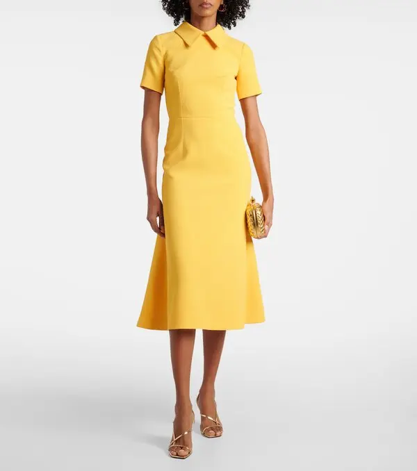 EMILIA WICKSTEAD Eman Crêpe Cocktail Dress - Yellow