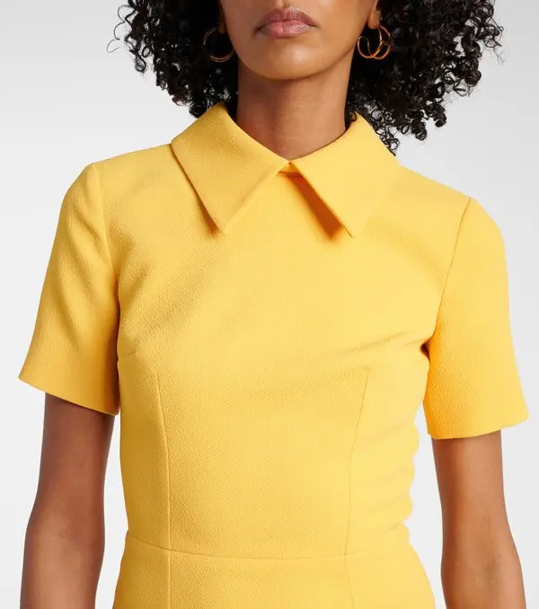 EMILIA WICKSTEAD Eman Crêpe Cocktail Dress - Yellow