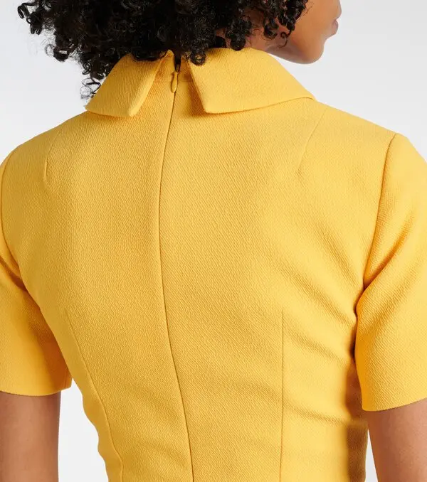 EMILIA WICKSTEAD Eman Crêpe Cocktail Dress - Yellow