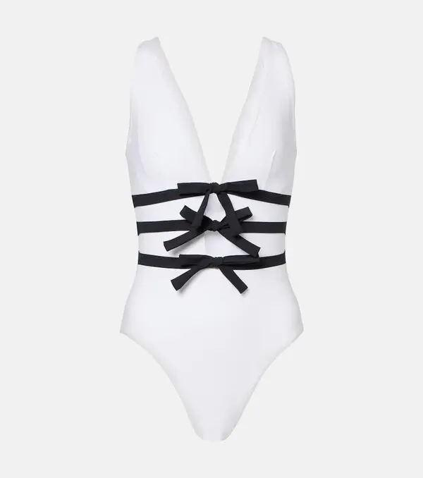 KARLA COLLETTO Lenora Ribbon One Piece Swimsuit - Black