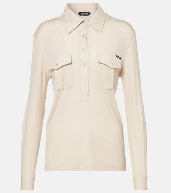 TOM FORD Jersey Top - Beige