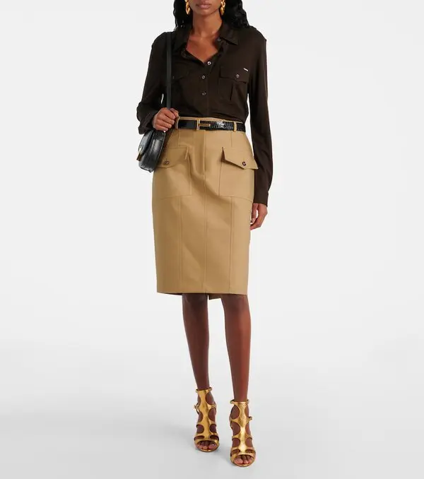 TOM FORD Jersey Top - Brown