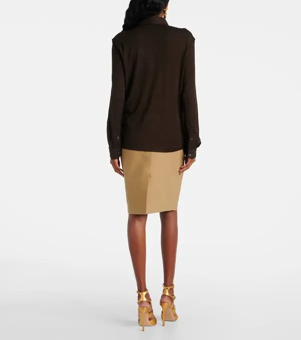 TOM FORD Jersey Top - Brown