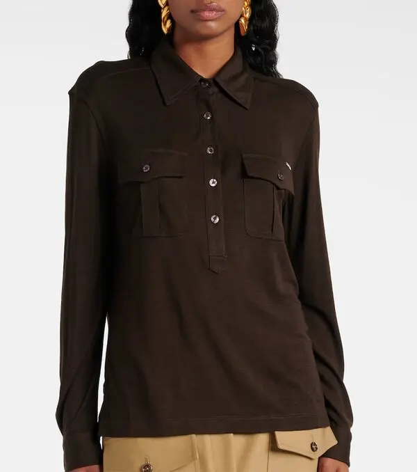 TOM FORD Jersey Top - Brown