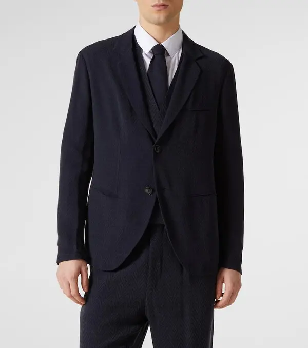 Giorgio Armani Chevron Jacquard Blazer