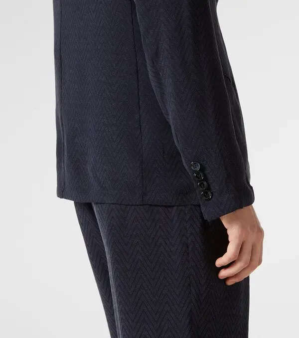 Giorgio Armani Chevron Jacquard Blazer
