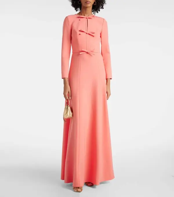Carolina Herrera Bow-detail Crepe Gown