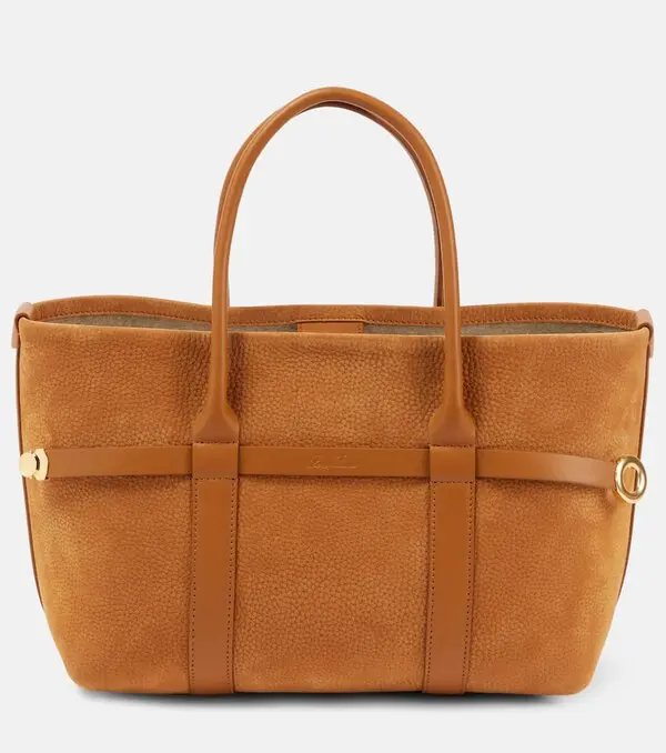 Loro Piana Ghiera Small Leather Tote Bag - Brown