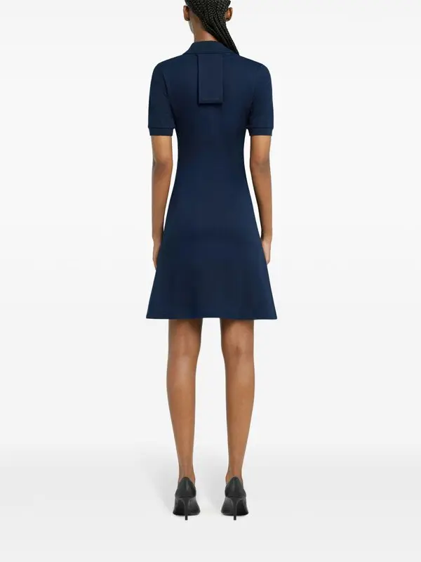 COURREGES Polo-collar Mini Dress - Blue