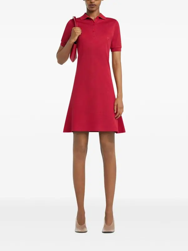 COURREGES Polo-collar Mini Dress - Red