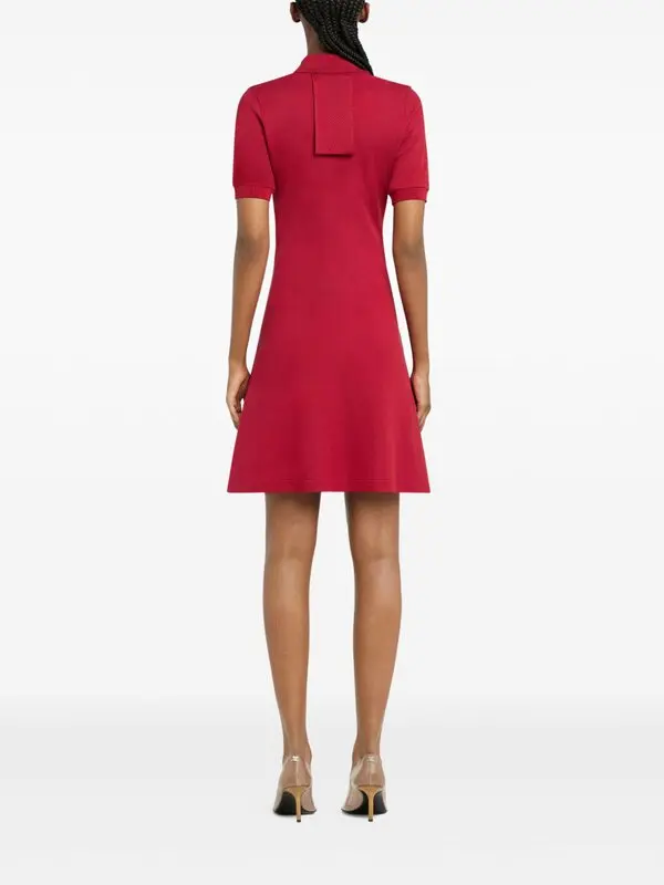 COURREGES Polo-collar Mini Dress - Red