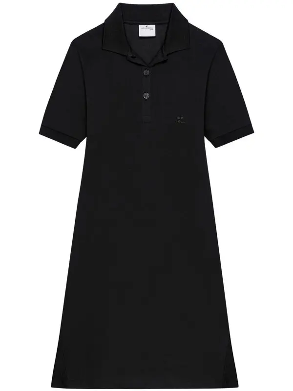 COURREGES Polo Mini Dress - Black