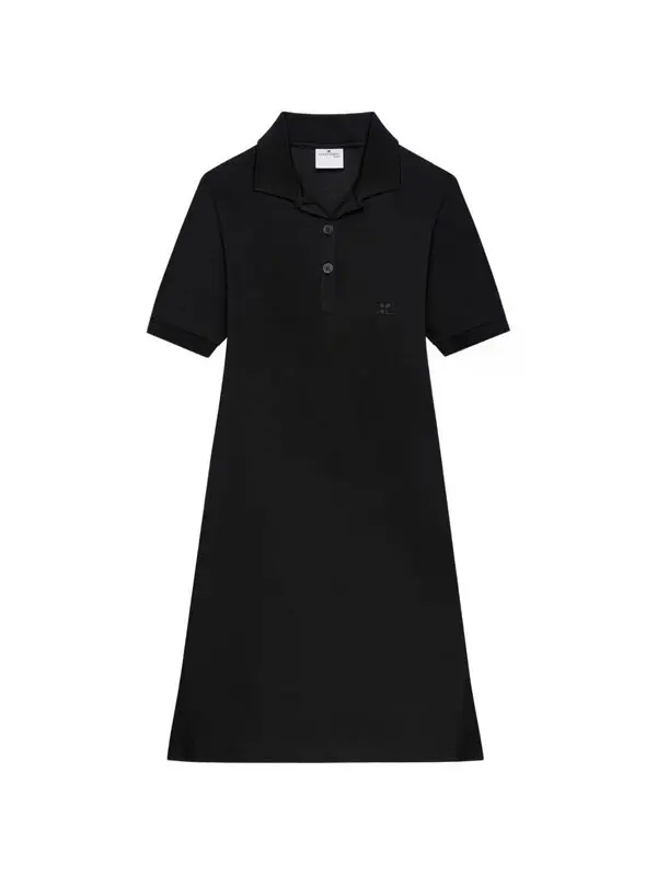 COURREGES Polo Mini Dress - Black