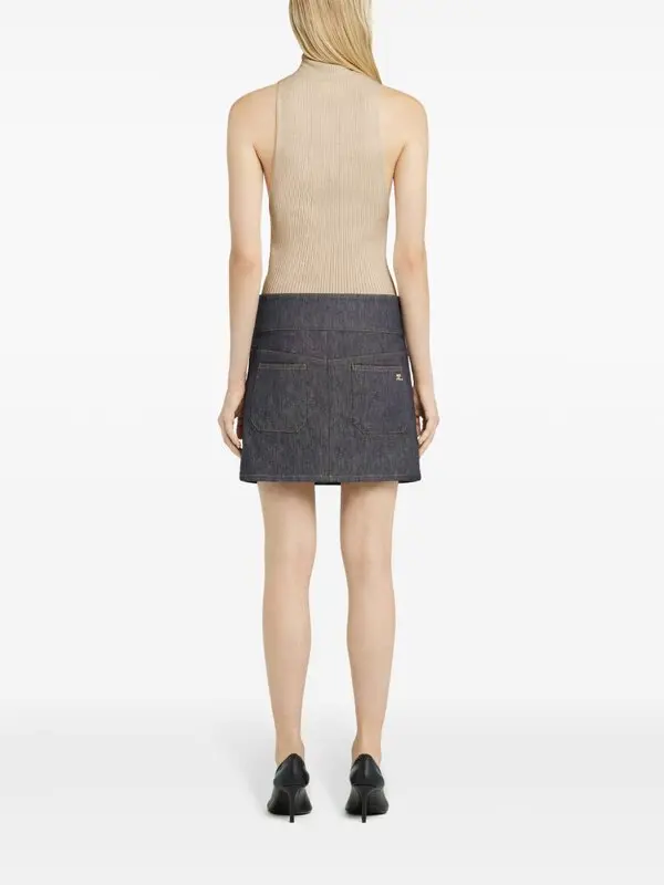 COURREGES Ribbed-knit Tank Top