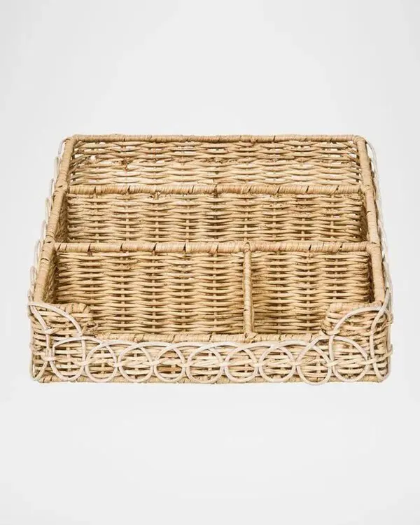 JULISKA Provence Rattan Stationary Holder - Whitewash