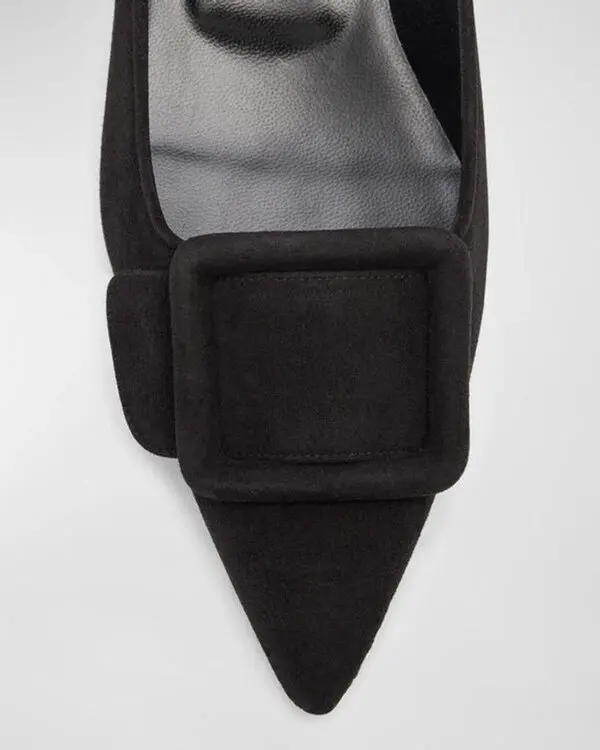 Manolo Blahnik Maysale Ballerina Flats - Black