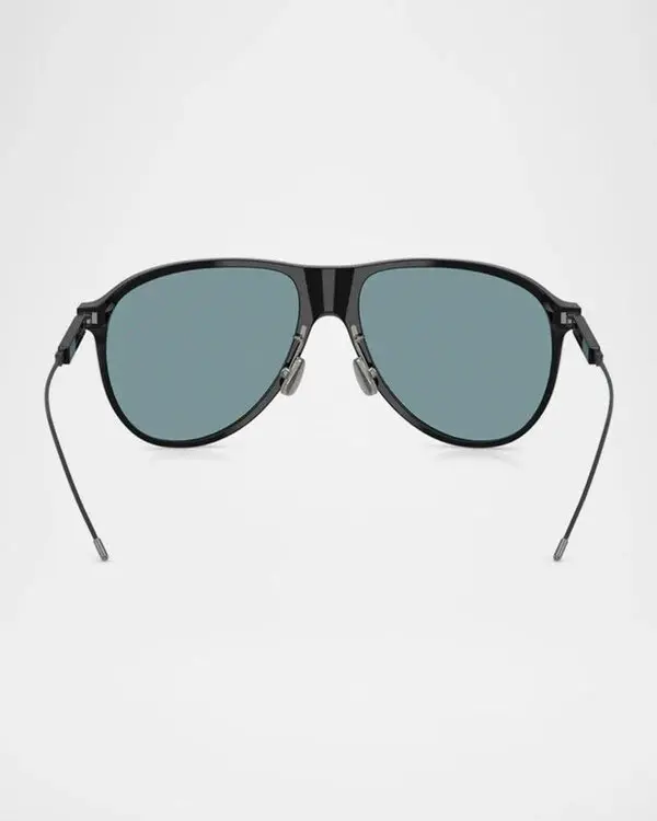 Brunello Cucinelli Aviator Sunglasses - Black