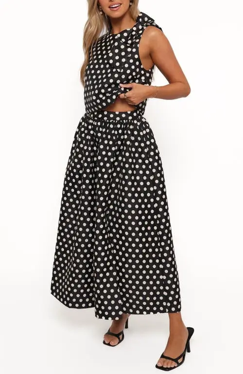PETAL & PUP Polka Dot Sleeveless Top And Maxi Skirt Set