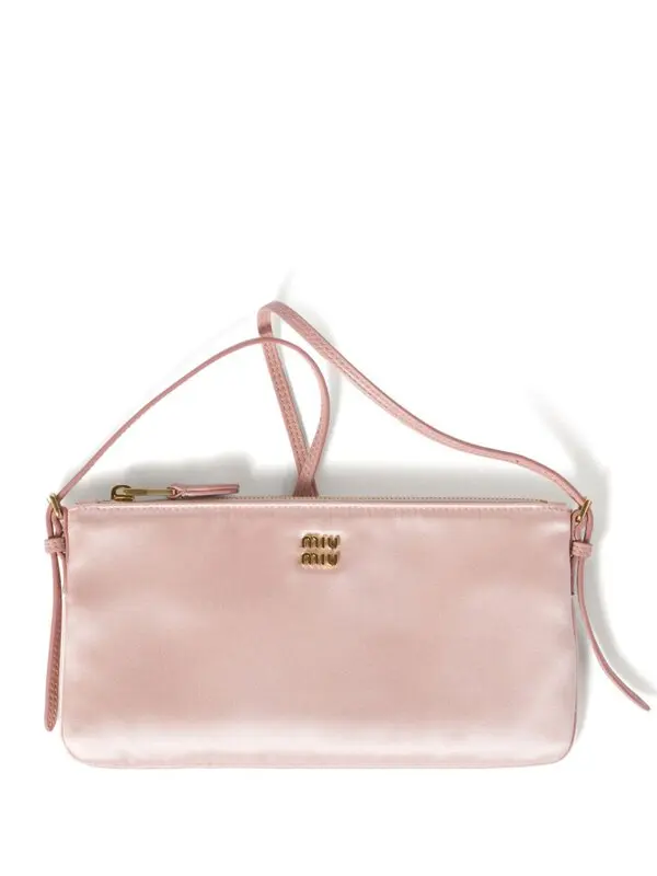 Miu Miu Satin Mini Pouch - Pink | Editorialist