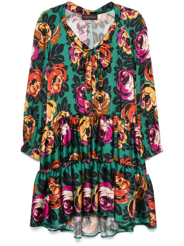 Talbot Runhof Floral-print Mini Dress