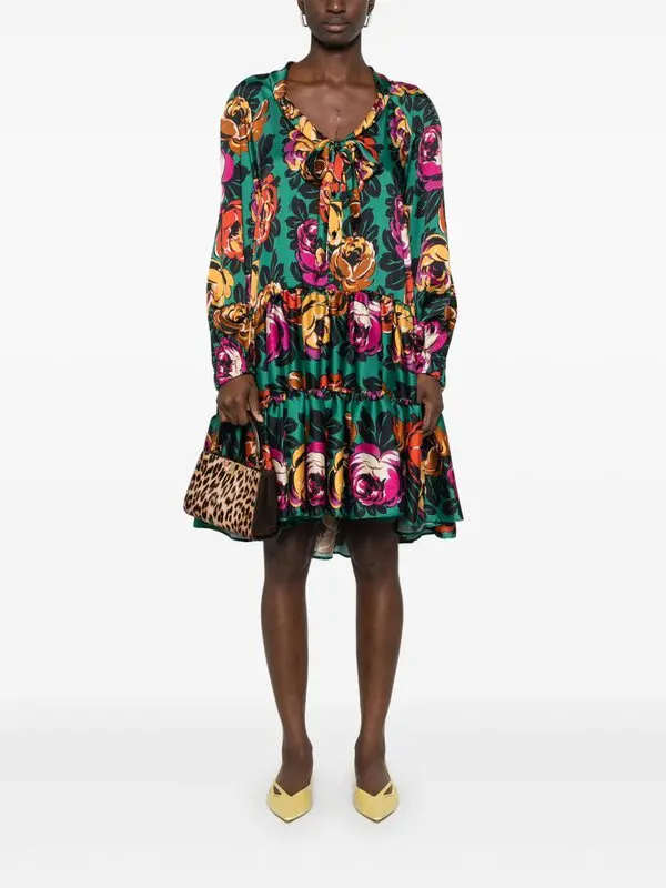 Talbot Runhof Floral-print Mini Dress